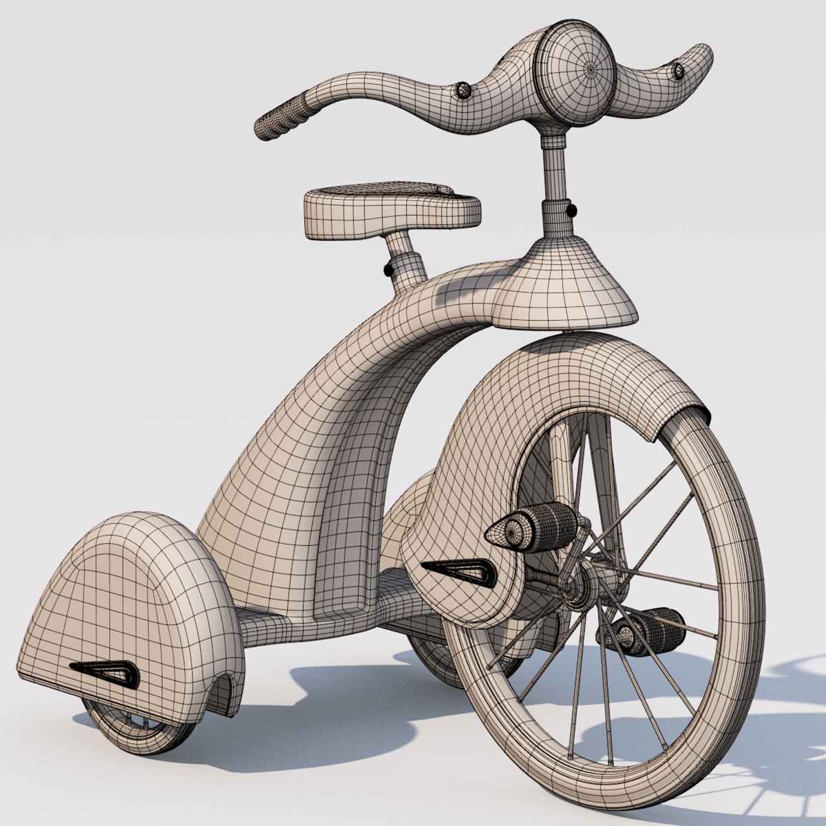 d retro tricycle model