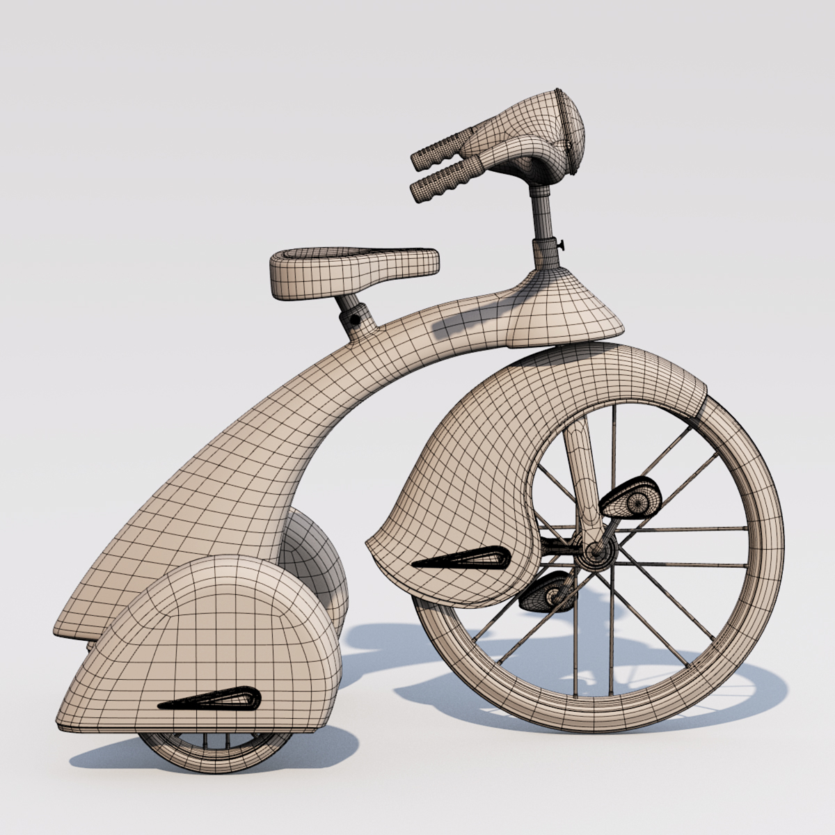 d retro tricycle model