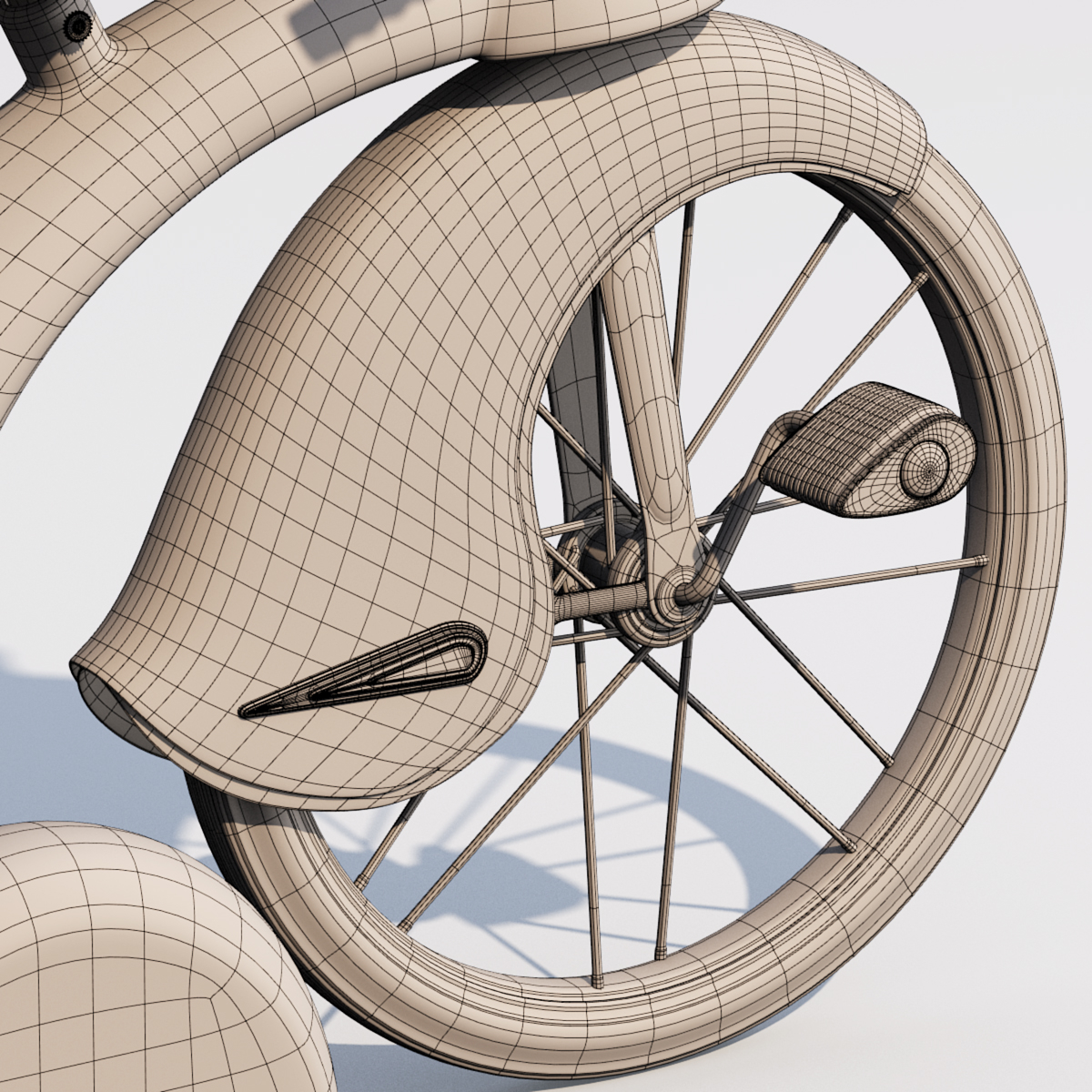 d retro tricycle model