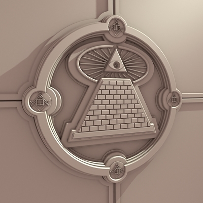 3d wall crest masonic symbols
