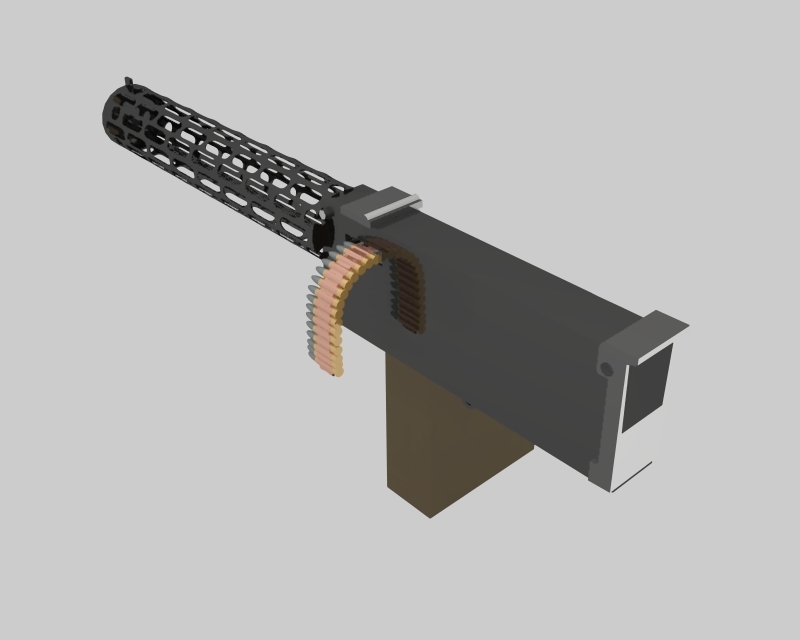 free wwi machine gun 3d model