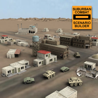 3d arab village scenario model