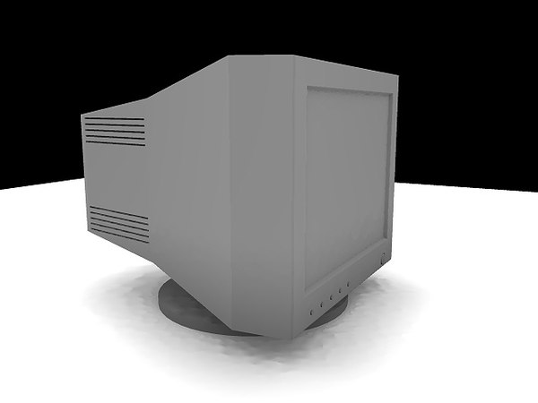 crt monitor 3d model