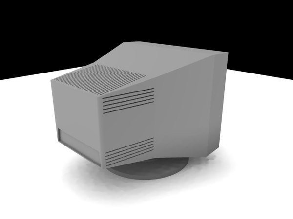 crt monitor 3d model