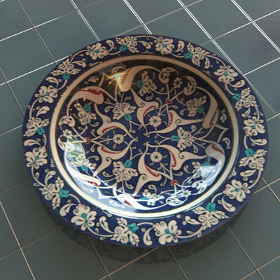 handpainted ceramic plates handmade 3d model