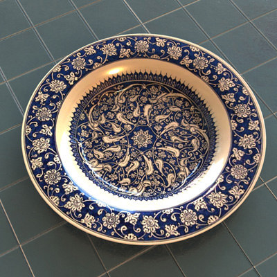 handpainted ceramic plates handmade 3d model