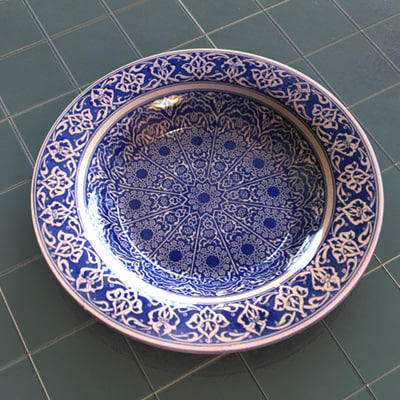 handpainted ceramic plates handmade 3d model