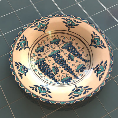 handpainted ceramic plates handmade 3d model