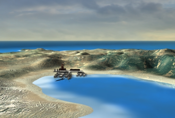 3d remote island military port