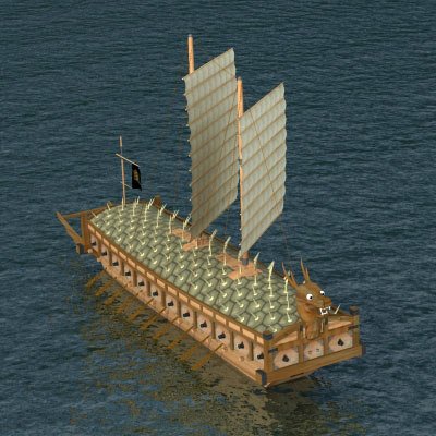 korean kobukson turtle ship 3d model