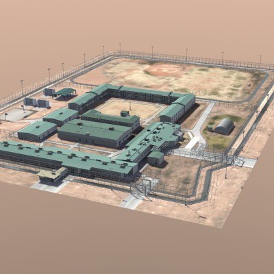 architecture building prison 3d model