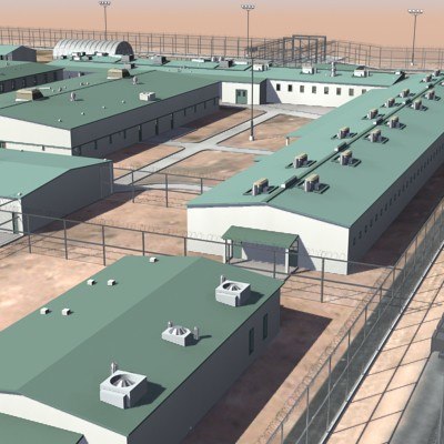 architecture building prison 3d model