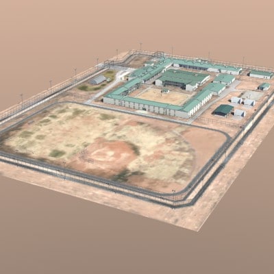 architecture building prison 3d model