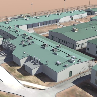 architecture building prison 3d model