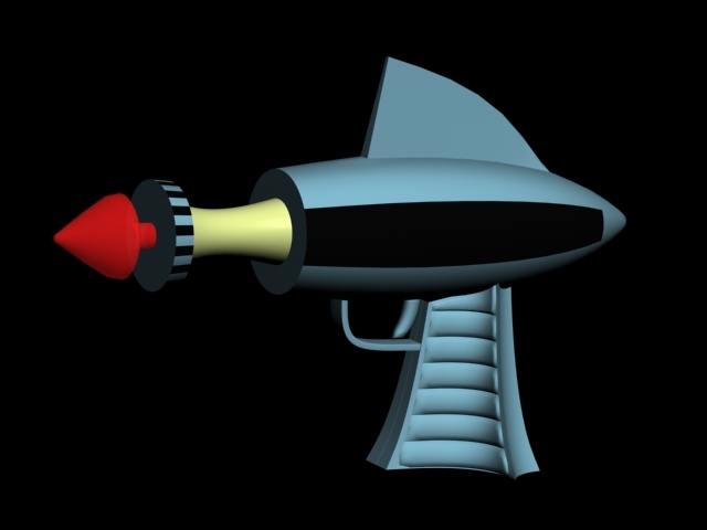 3d model cartoon gun