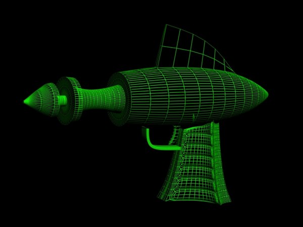 3d model cartoon gun