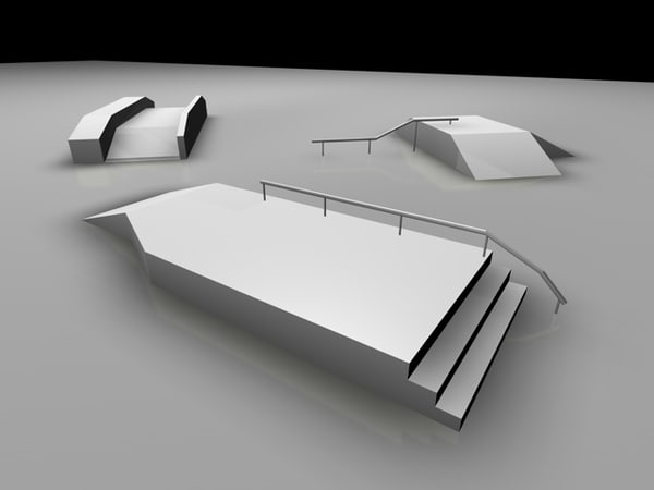 skate ramps 3d model