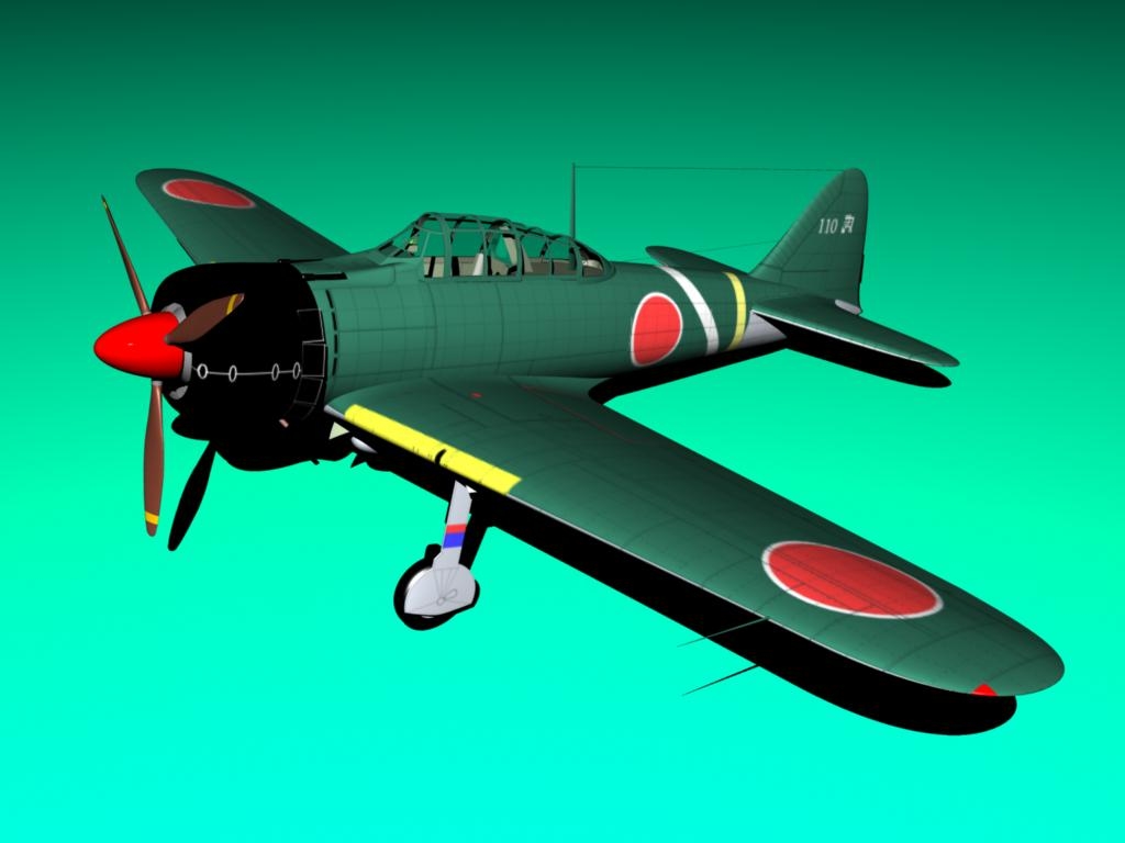 a6m2 zero 3d model