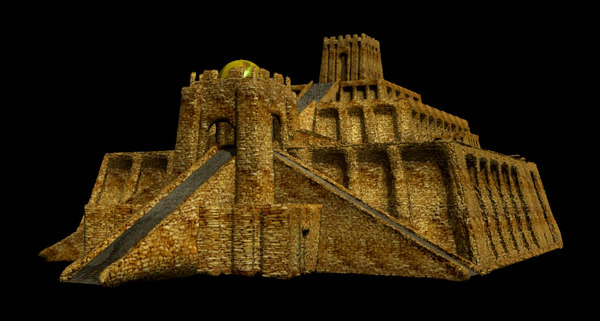 architecturally mesopotamian ziggurat ur 3d model