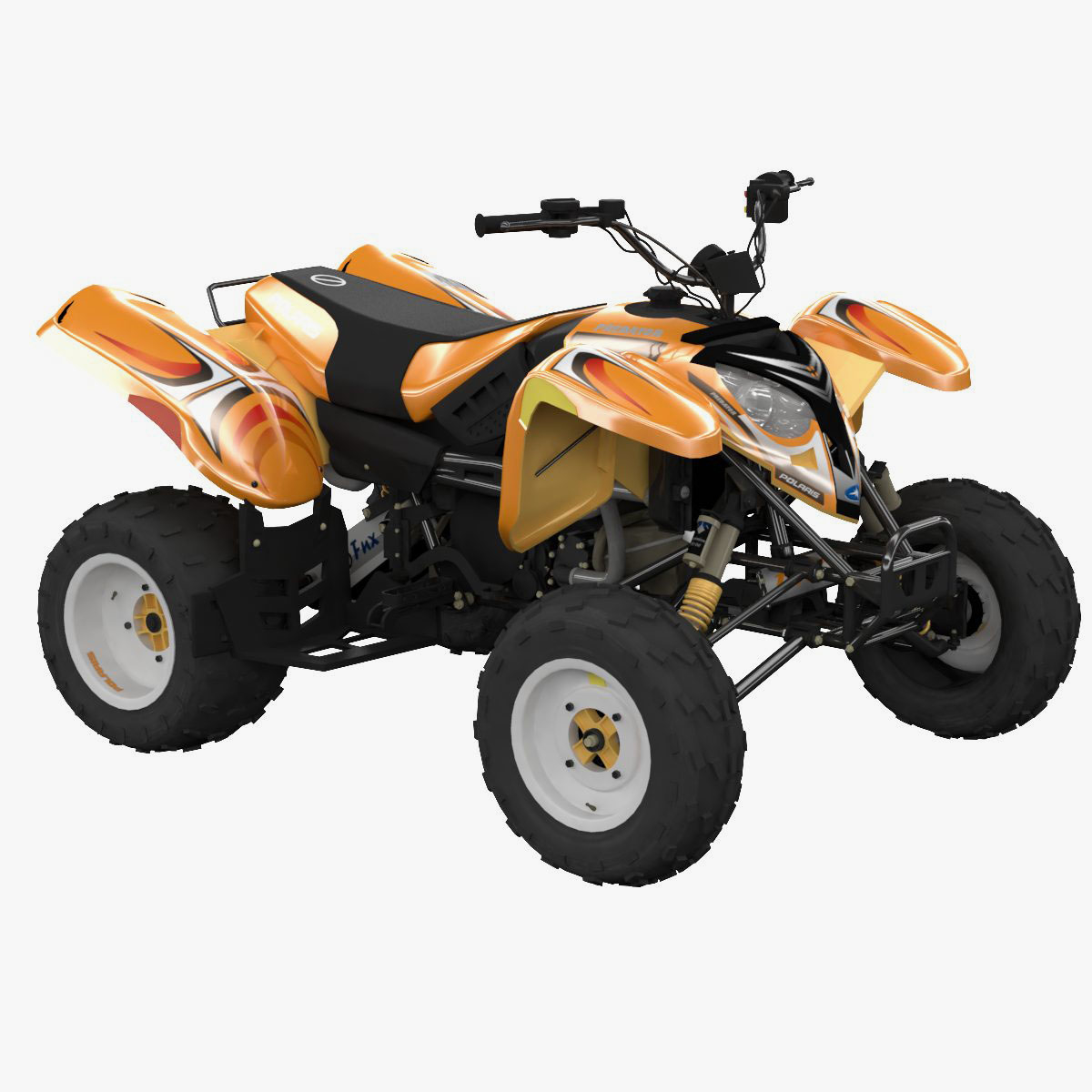 polaris 500 atv quad 3d model