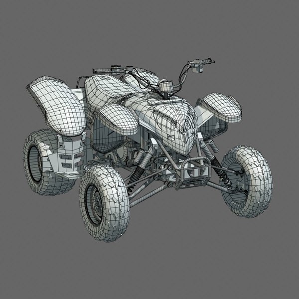 polaris 500 atv quad 3d model