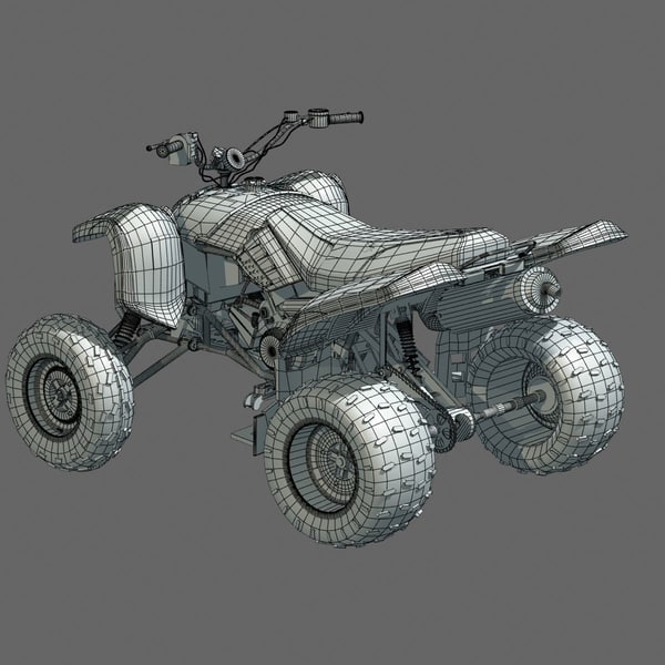 polaris 500 atv quad 3d model