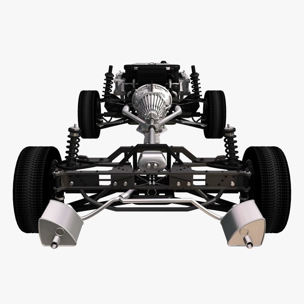 3d car drive train model