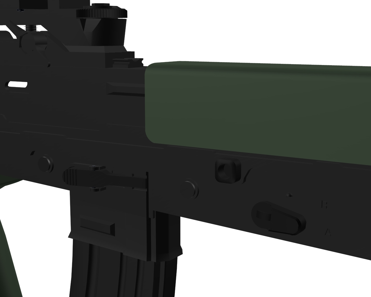 british army l85-a2 rifle weapons 3d model