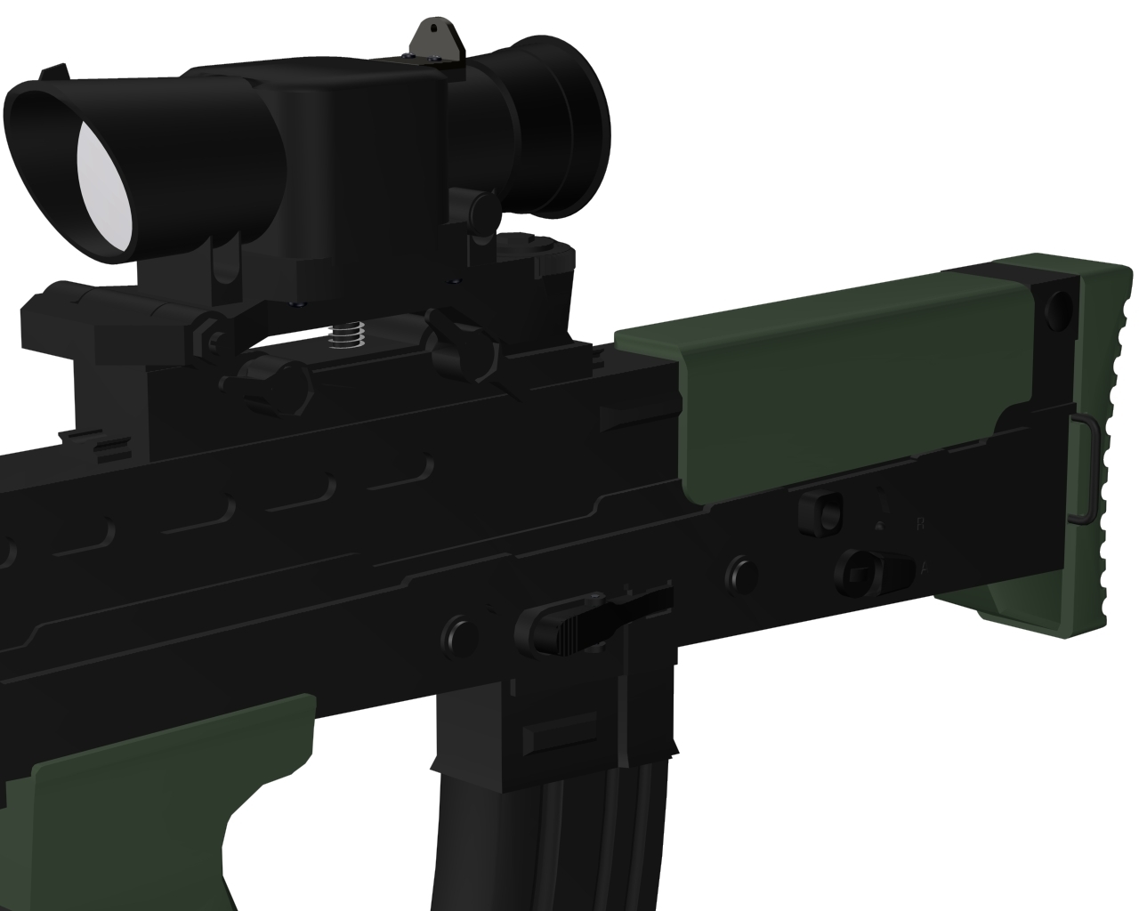 british army l85-a2 rifle weapons 3d model