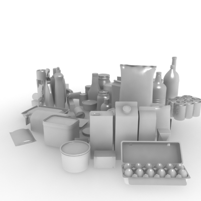 bottle carton box 3d model