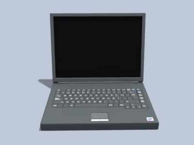 3d model laptop