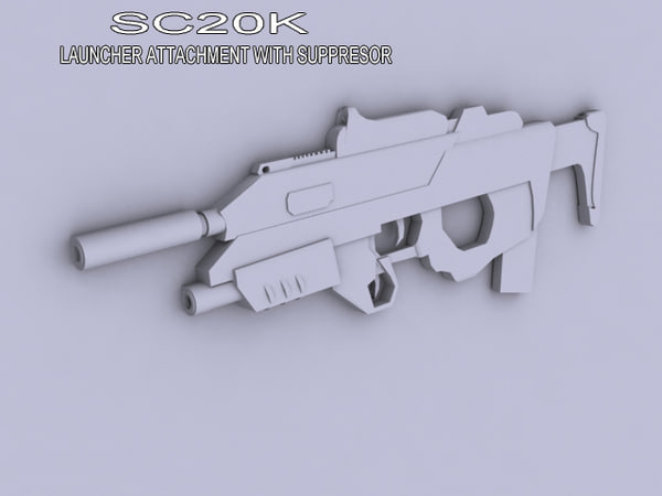 stealth gun 3d model