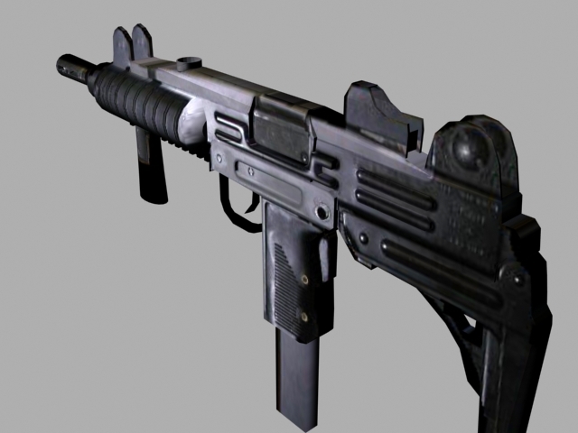 3d uzi gun model