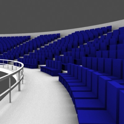 stadium seats 3d model