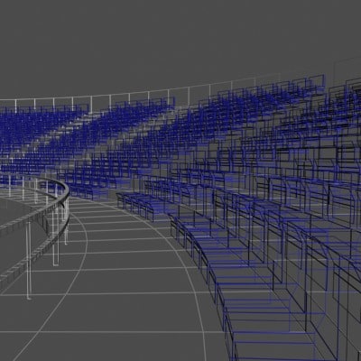 stadium seats 3d model
