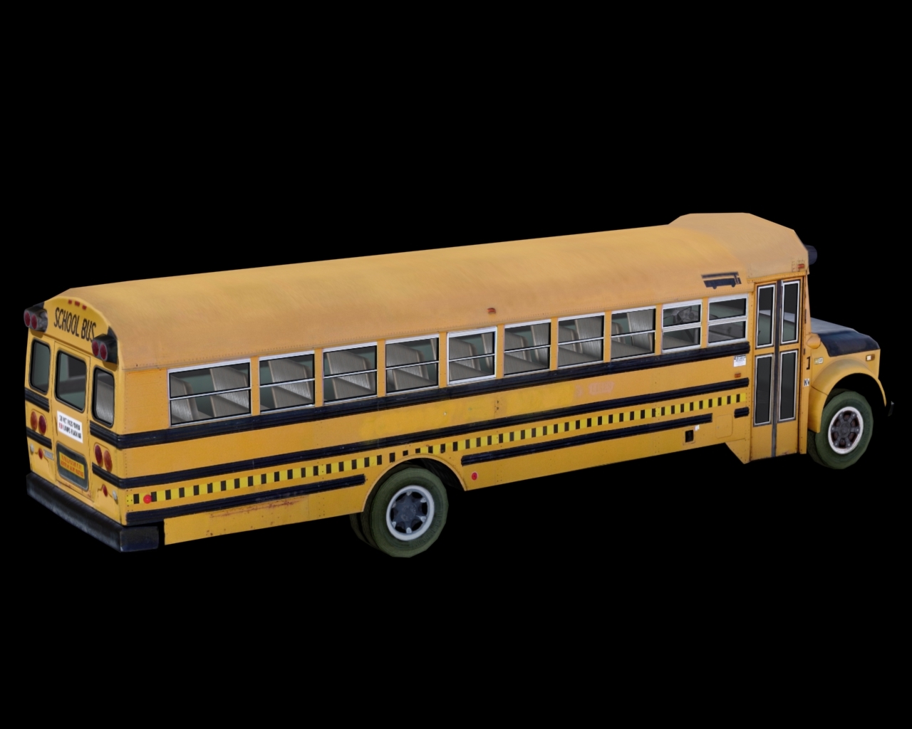 old chevy school bus 3d model
