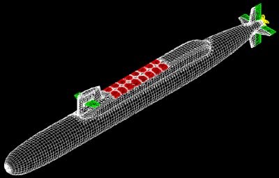 ssbn george washington 3d model