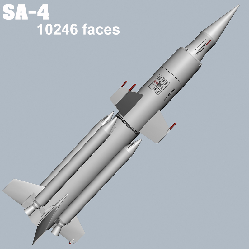 missiles russian sam 3d model
