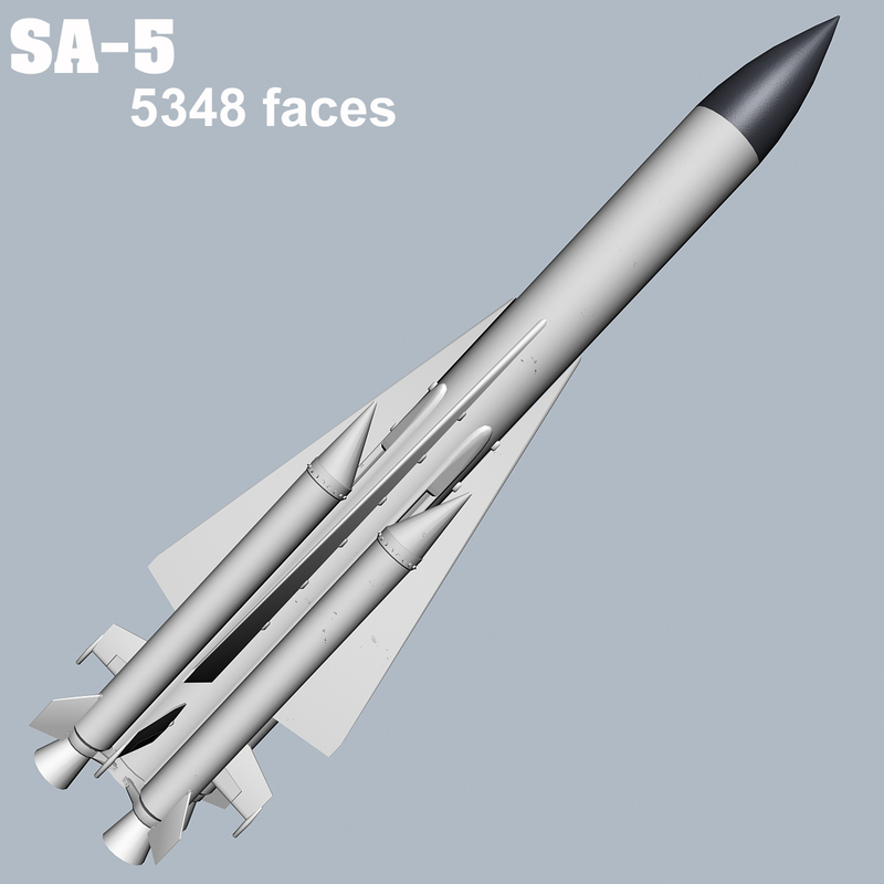 missiles russian sam 3d model
