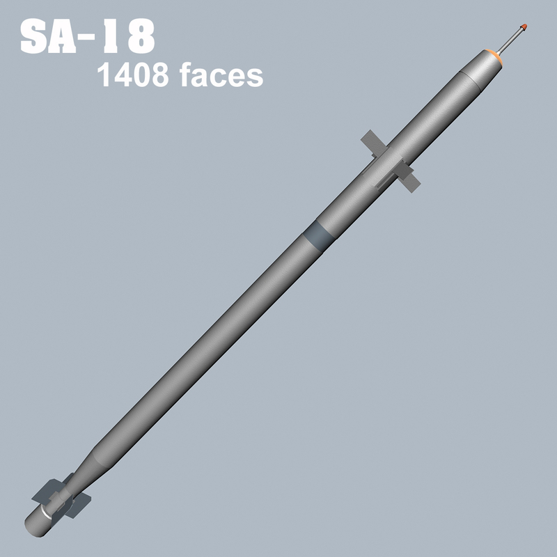 missiles russian sam 3d model