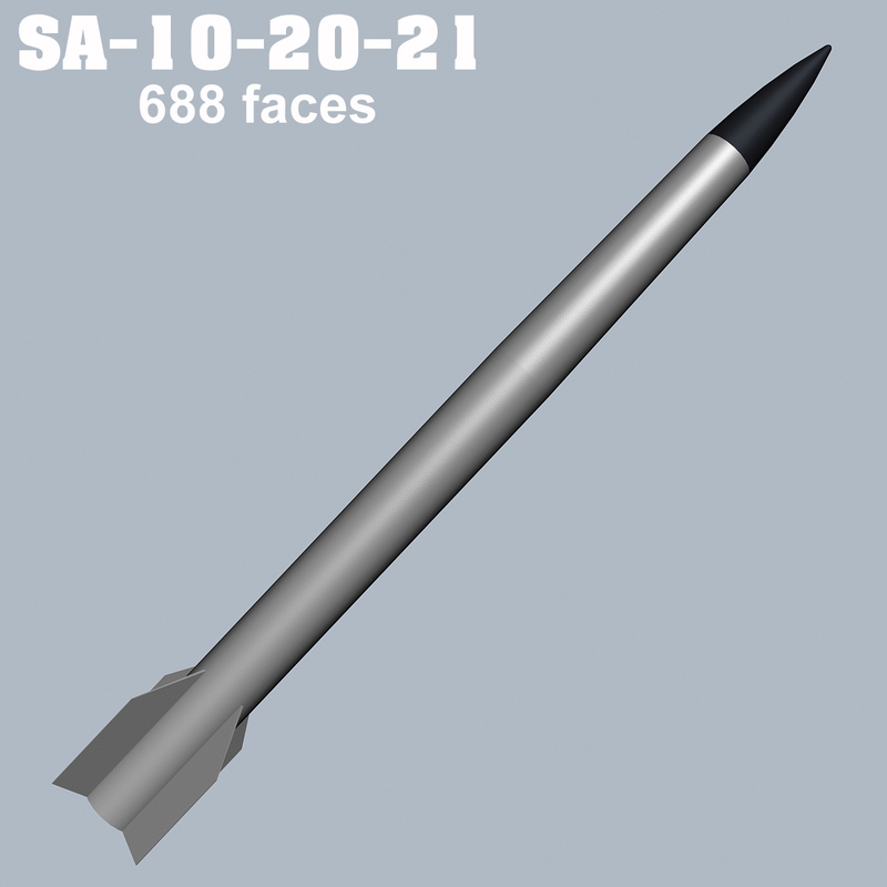 missiles russian sam 3d model