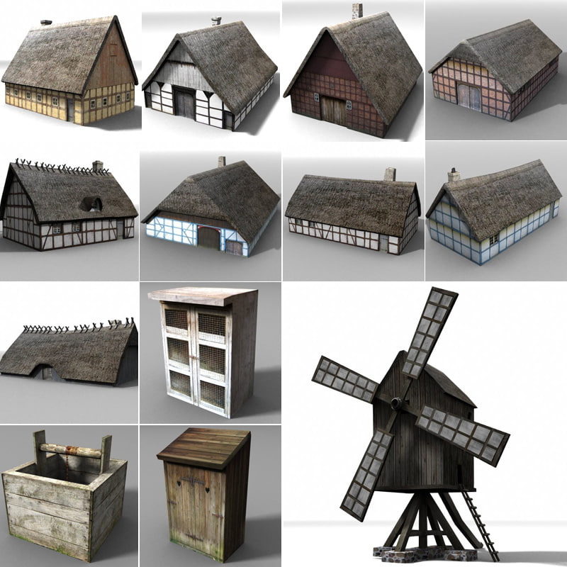 medieval building 3ds
