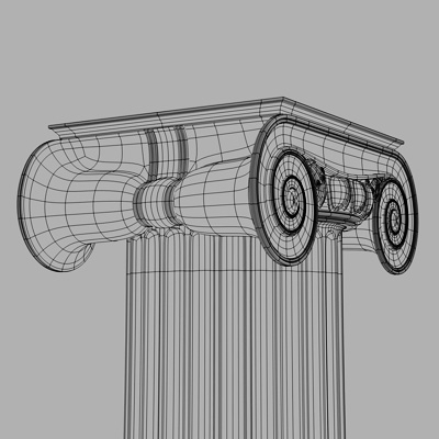 3d model ionic column