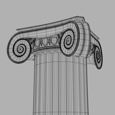ionic column corner obj