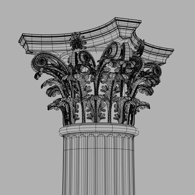 corinthian column 3d model