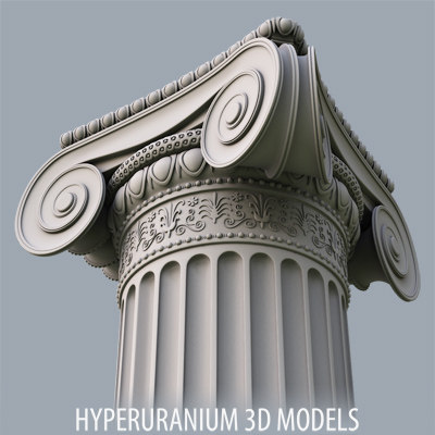 3d model ionic column