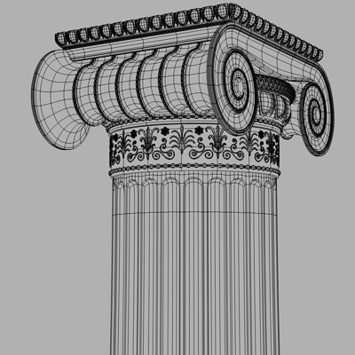 3d ionic column model