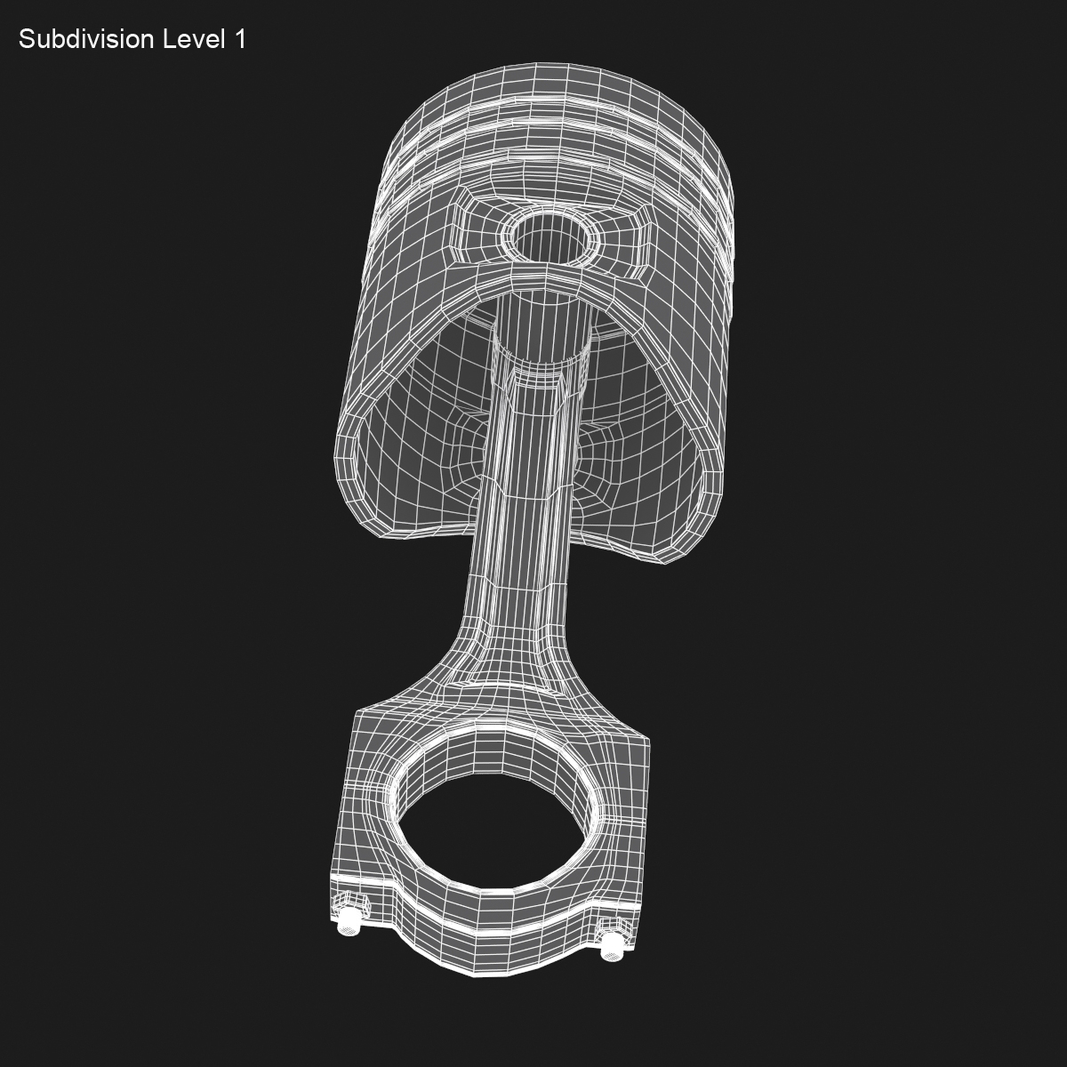 petrol engine piston 3d model