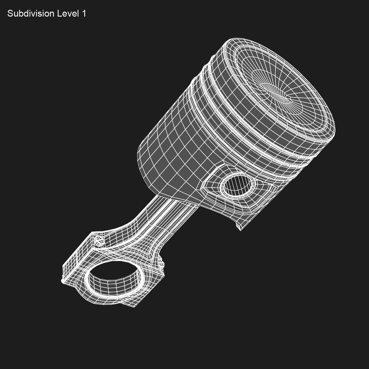 petrol engine piston 3d model