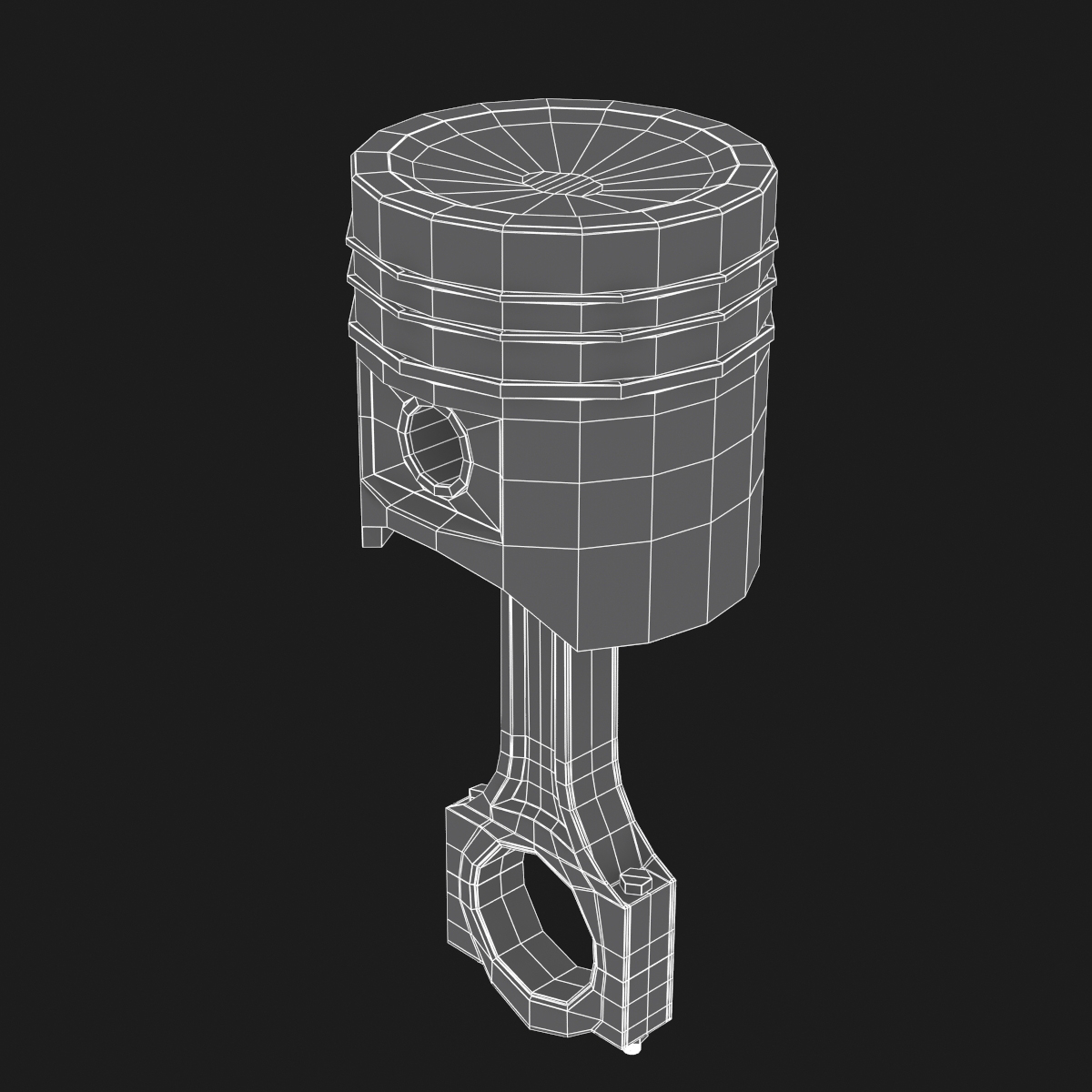 petrol engine piston 3d model